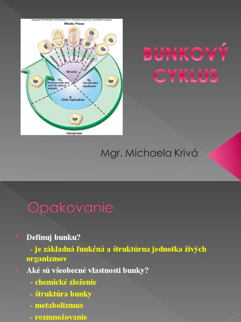 Bunkový Cyklus, Mitóza | PDF