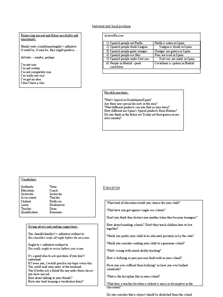 Trinity Gese Grade 7 Revision Conversation Topics Dialogs Oneonone ...