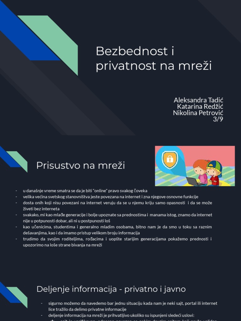 Bezbednost I Privatnost Na Mreži | PDF