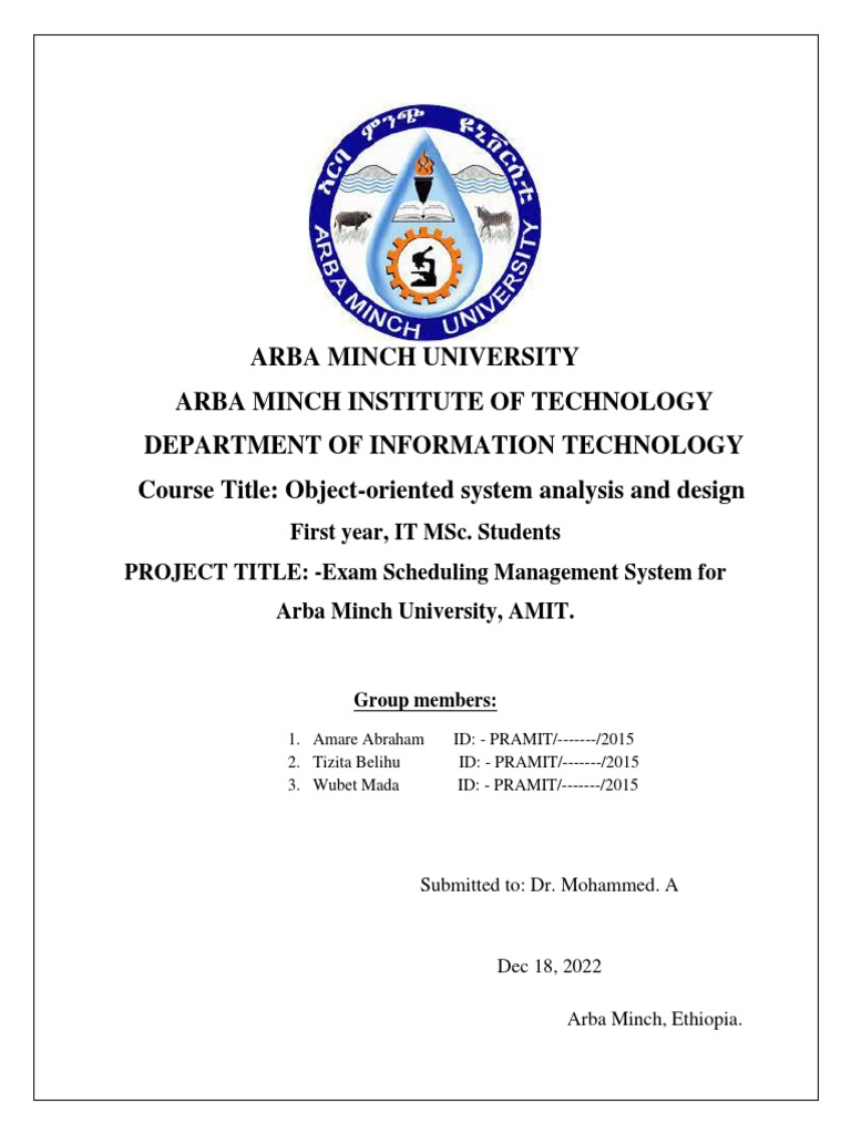 Exam Scheduling System ProPosal. | PDF | User (Computing) | Computer Science