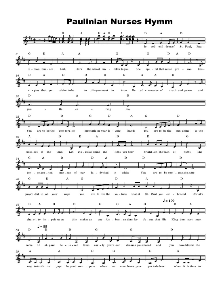 17 Paulinian Nurses Hymn | PDF