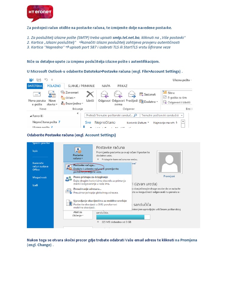 Upute Za Izmjenu Posluzitelja Izlazne Poste 125247 | PDF