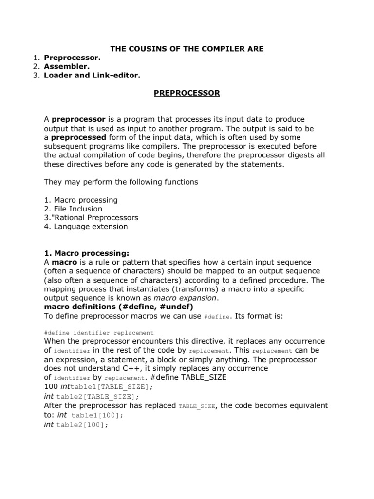 Cousins of Compiler | PDF