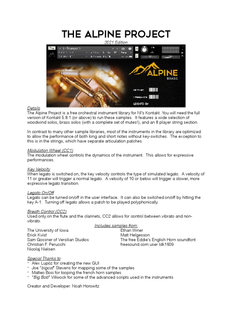 Alpine Project Manual | PDF