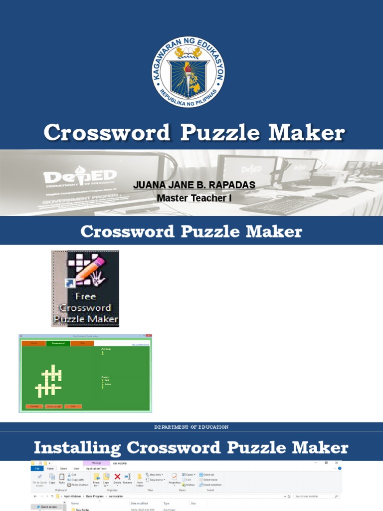 Crossword Puzzle Creator | PDF | Crossword | Computer File