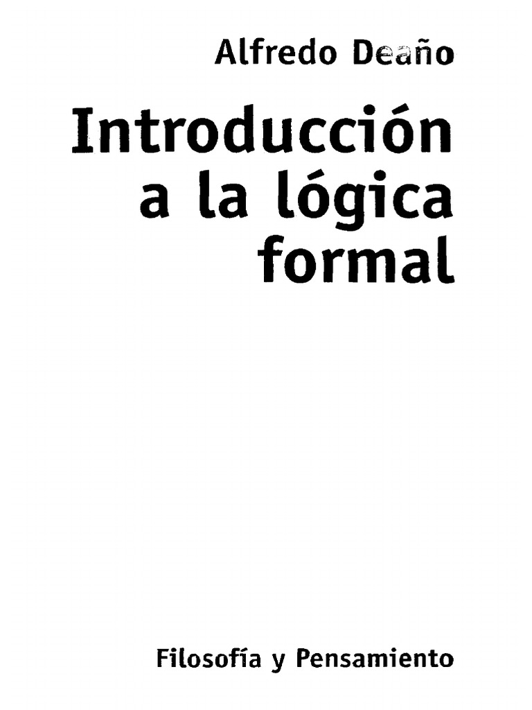 Introduccion A La Logica Formal | PDF | Lógica | Verdad