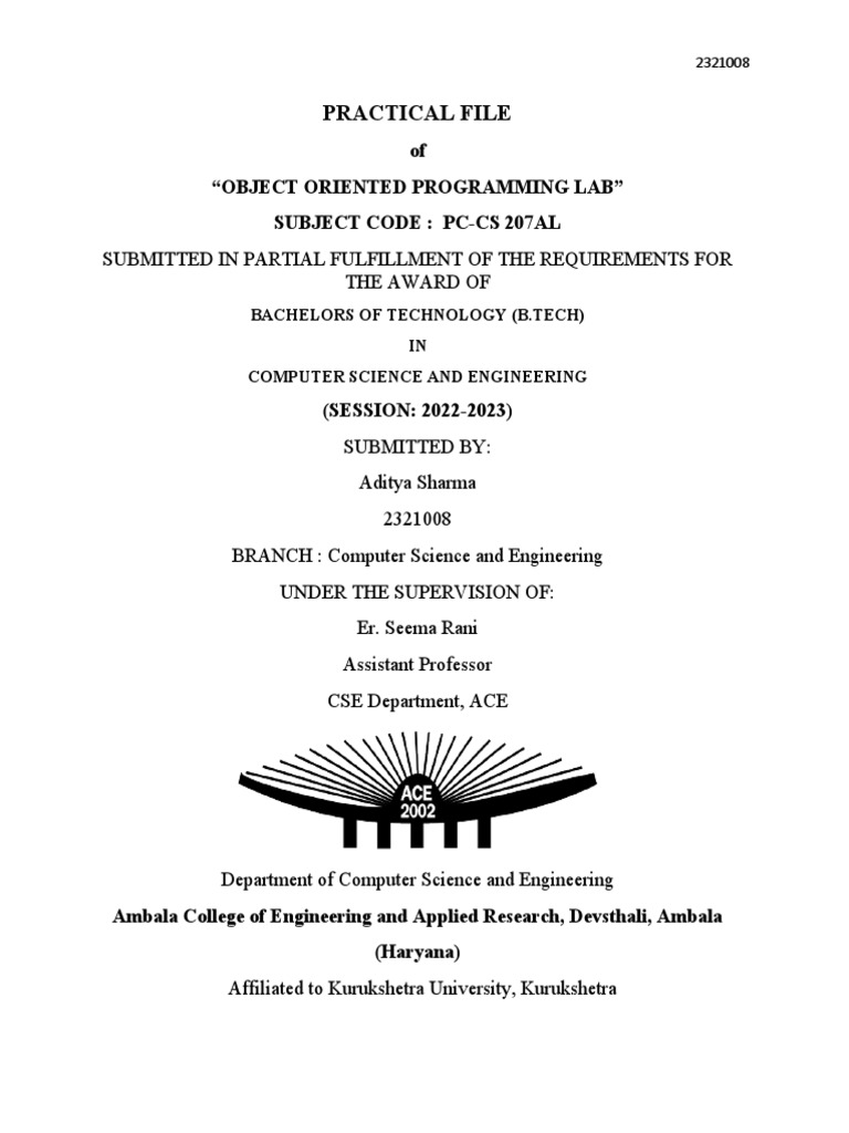 Opps Practical | Download Free PDF | Subroutine | Parameter (Computer Programming)