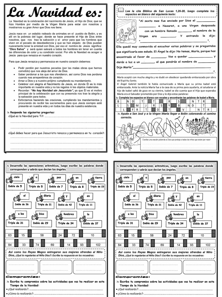 Ficha Que Celebramos en La Navidad | PDF