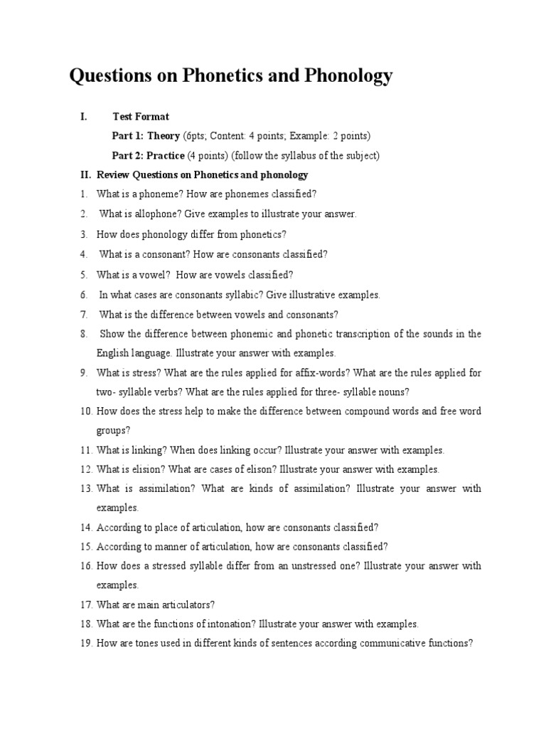 THEORY REVIEW ON PHONETICS & PHONOLOGY. Update | PDF