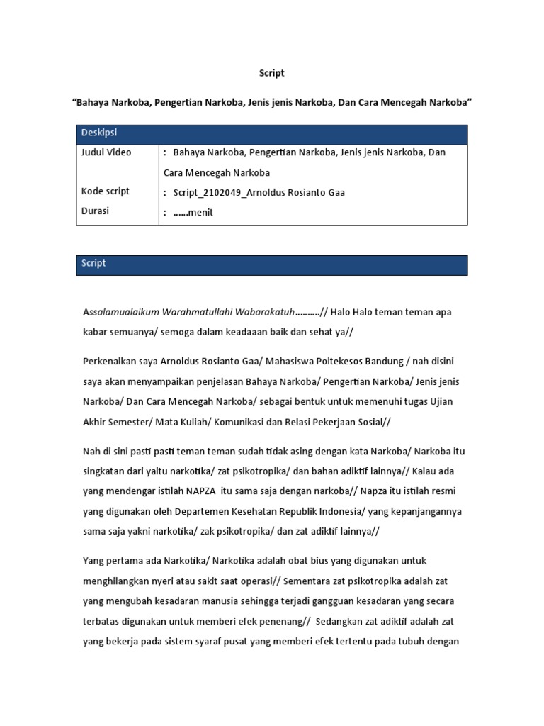 Contoh Script Komunikasi Dan Relasi | PDF
