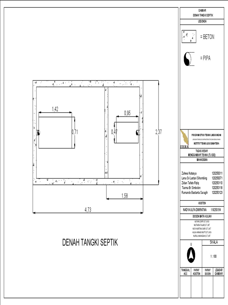 Denah Tangki Septik | PDF