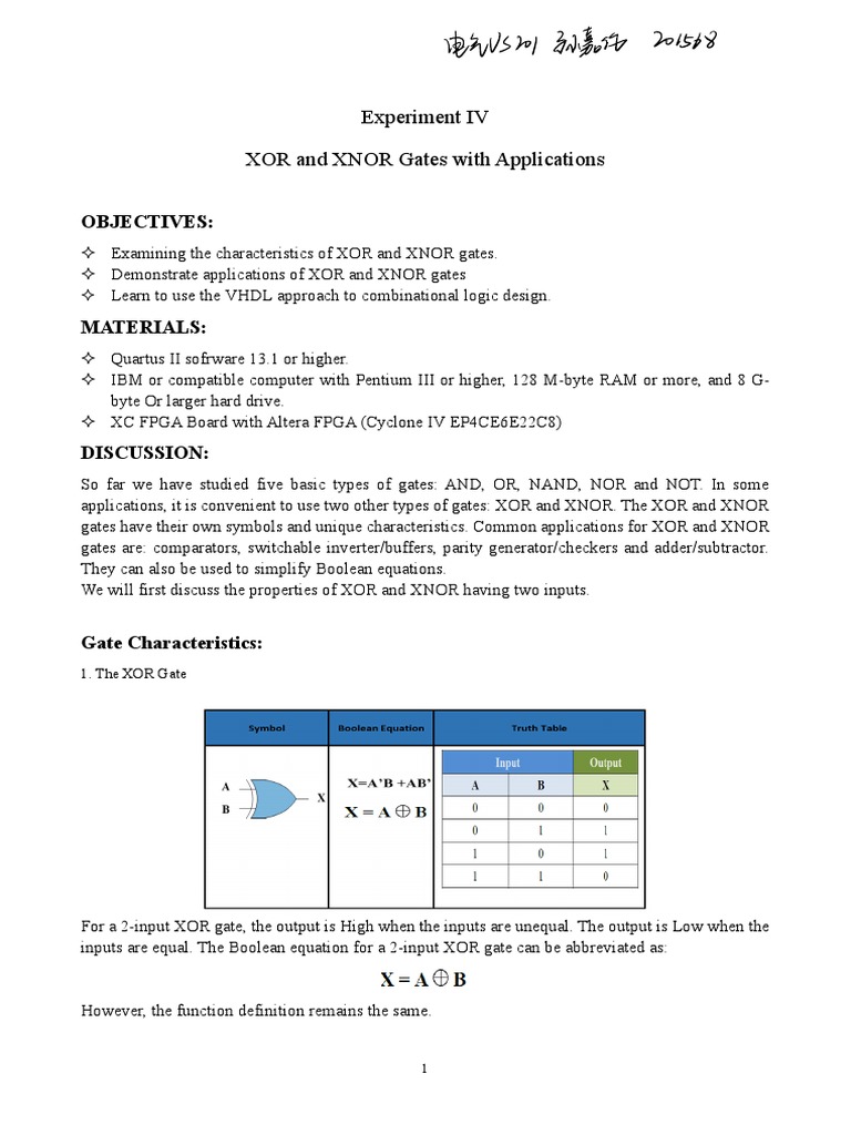 Experiment 4 | PDF | Logic Gate | Electronic Circuits