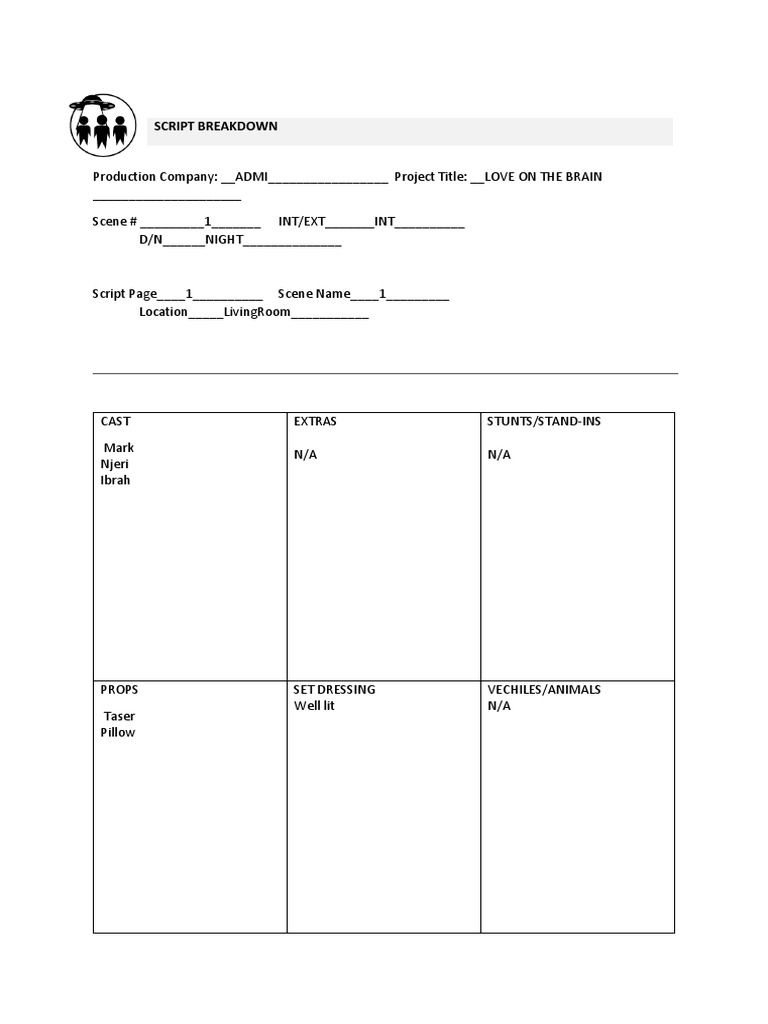 Script Breakdown | PDF