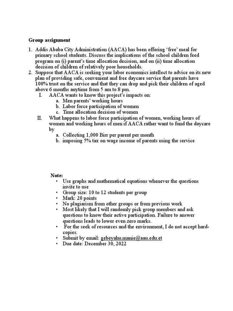 Group Assignment | PDF