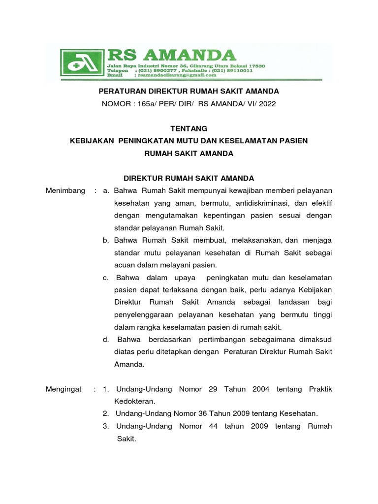 PMKP 4 EP F Kebijakan PMKP 2022 | PDF