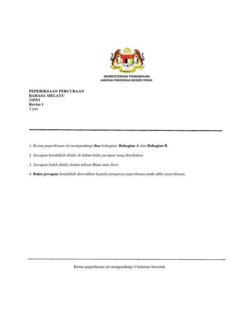 Kertas 1 | PDF