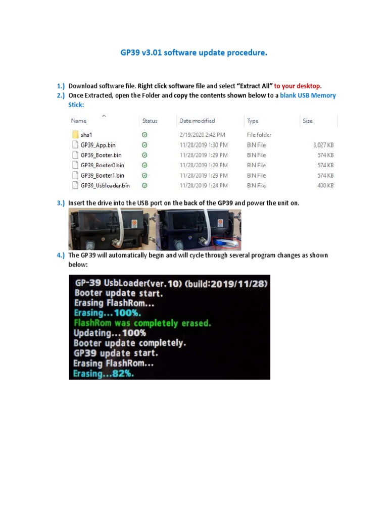 gp39 Software Update Procedure | PDF