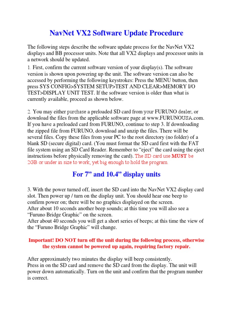 Navnet vx2 Software Update Procedure 3 | PDF | Computer File | Zip (File Format)