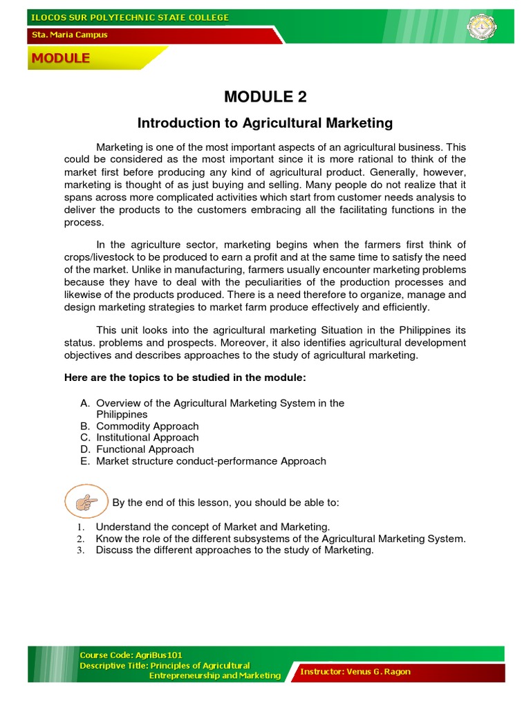 Module 2-A | PDF | Market (Economics) | Marketing