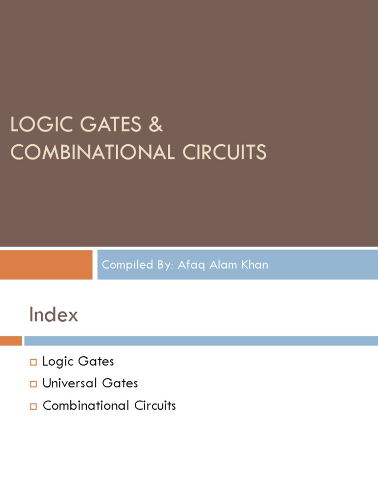 DigitalLogic LogicGatesCombinationalCircuits | PDF | Logic Gate ...