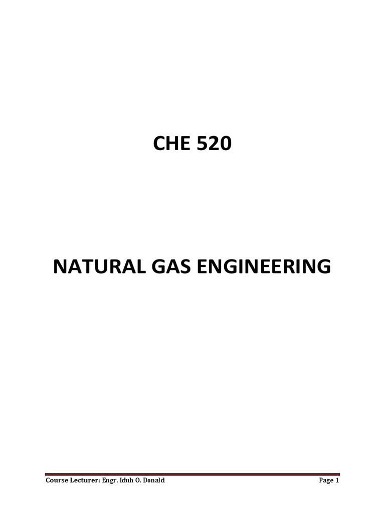Natural Gas Engineering | PDF | Natural Gas | Liquefied Natural Gas