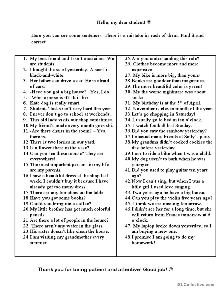 Correct The Mistakes | PDF