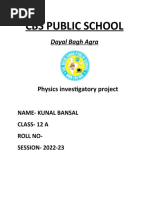 Physics Project Class-XII (2021-22) - Investigatory Project | PDF ...
