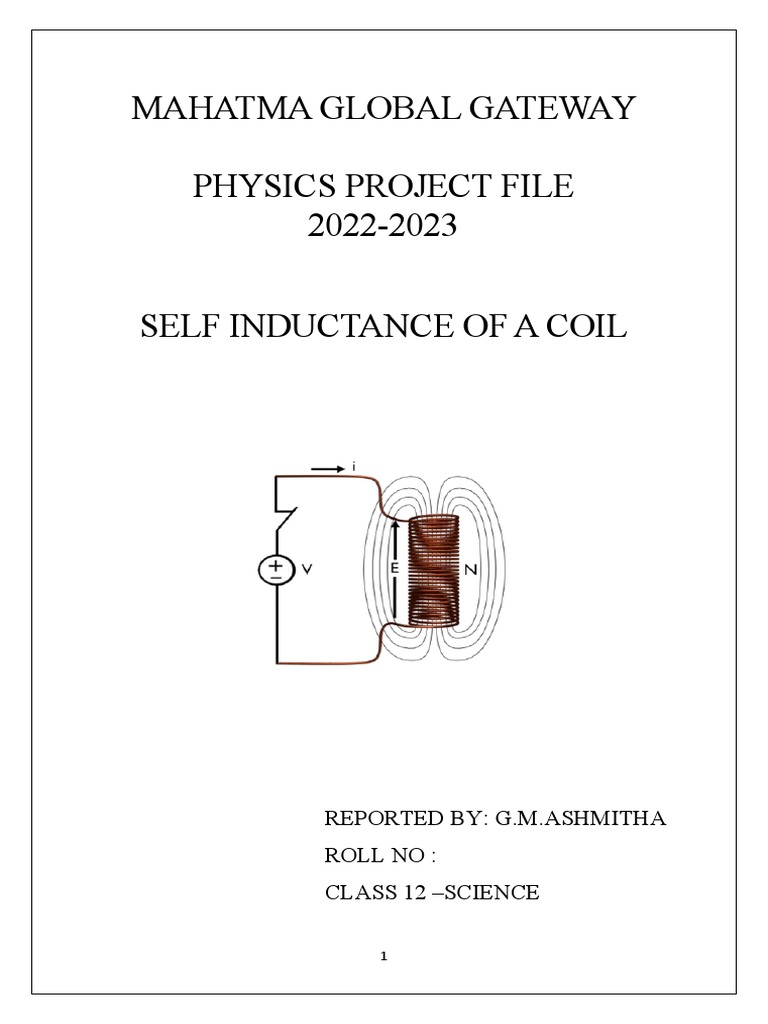 Physics Project 12 | PDF | Inductance | Electromagnetic Induction