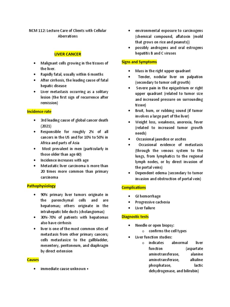 Cellular Aberration Reviewer 5-6 | PDF | Cervical Cancer | Cancer