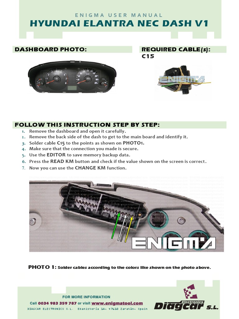 Hyundai Elantra Nec Dash v1 | PDF