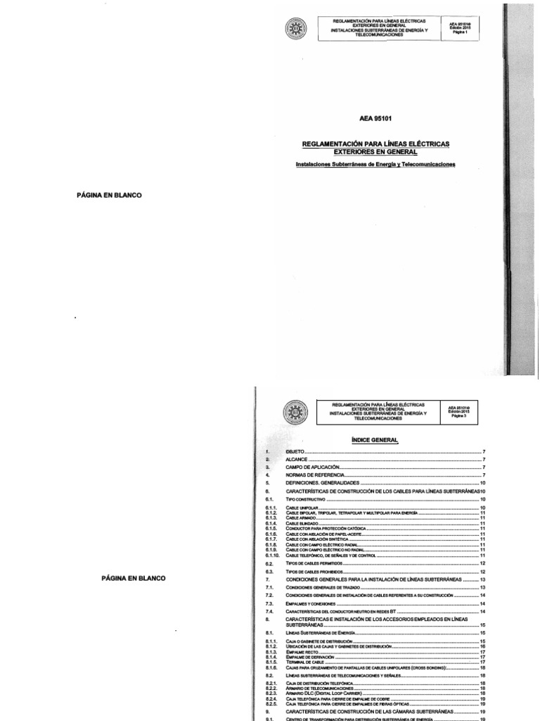 AEA-95101-2015-Líneas Subterráneas Exteriores de Energía y Telecomunicaciones | PDF ...