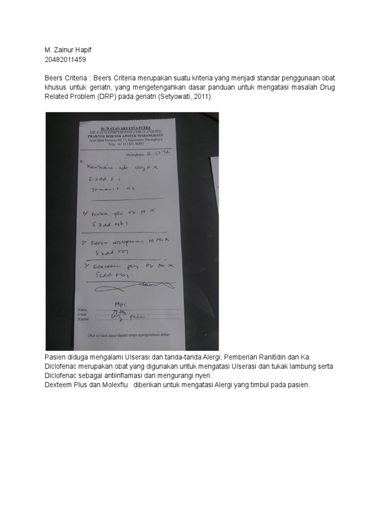 Tugas Beers Criteria Dan DRP | PDF