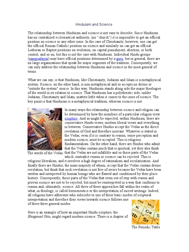 Hinduism's Complex Ties to Science | PDF | Relationship Between ...
