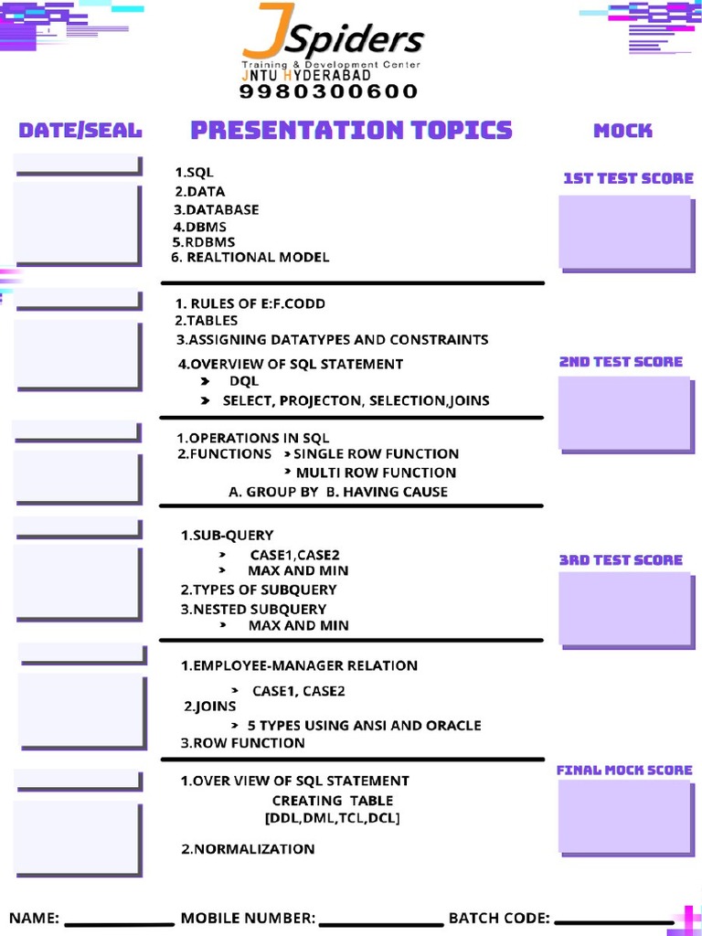 SQL Presentation | PDF