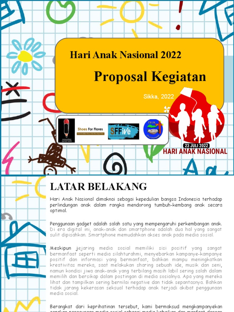 (Draft) Proposal Lomba Mewarnai Hari Anak Nasional 2022 | PDF