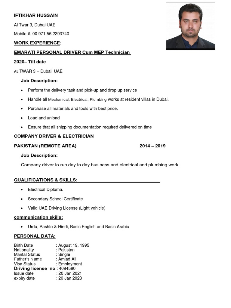 Iftikhar Cv | PDF