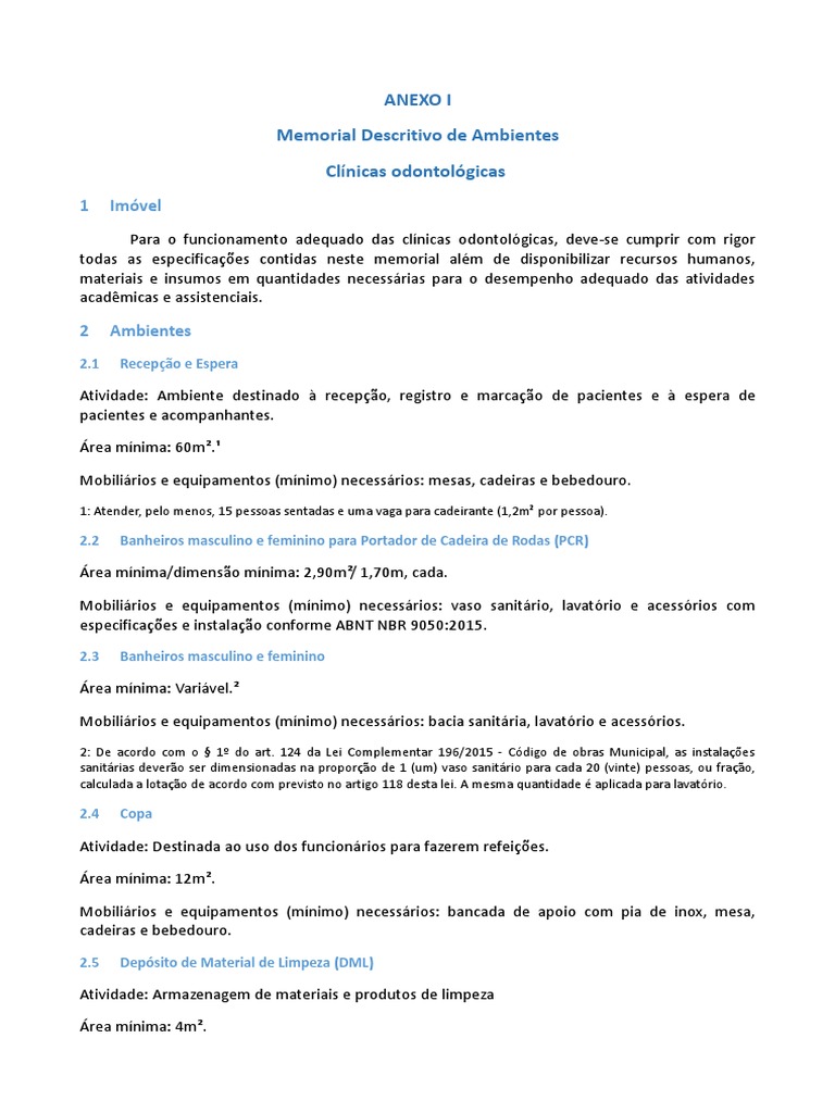 MODELO Memorial-Descritivo CLINICA | PDF