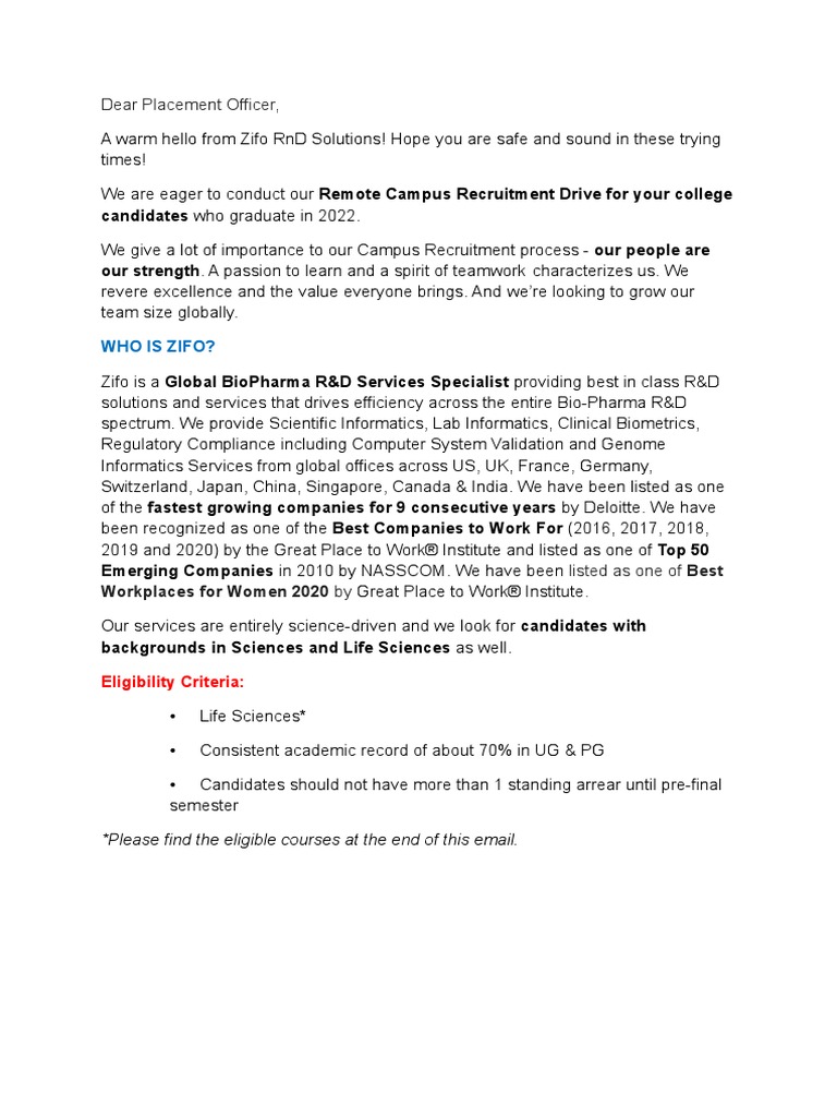 ZIFO RND Solutions | PDF | Biotechnology | Biomedical Engineering