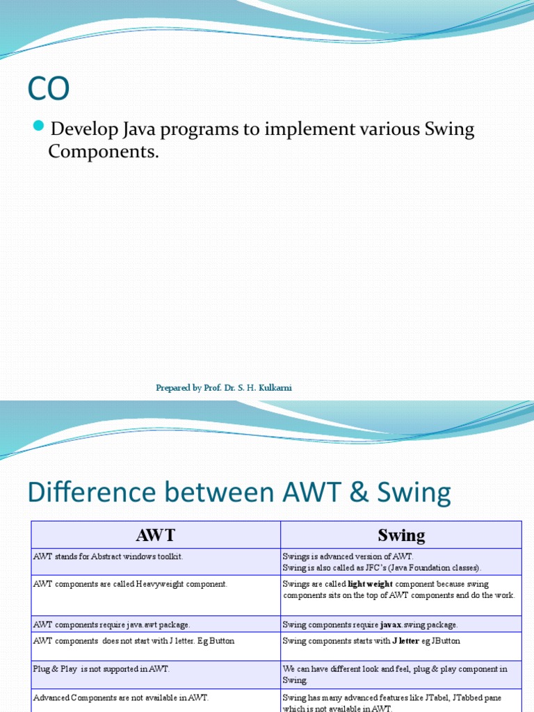 Chapter 2 - Swing | PDF | System Software | Computer Science