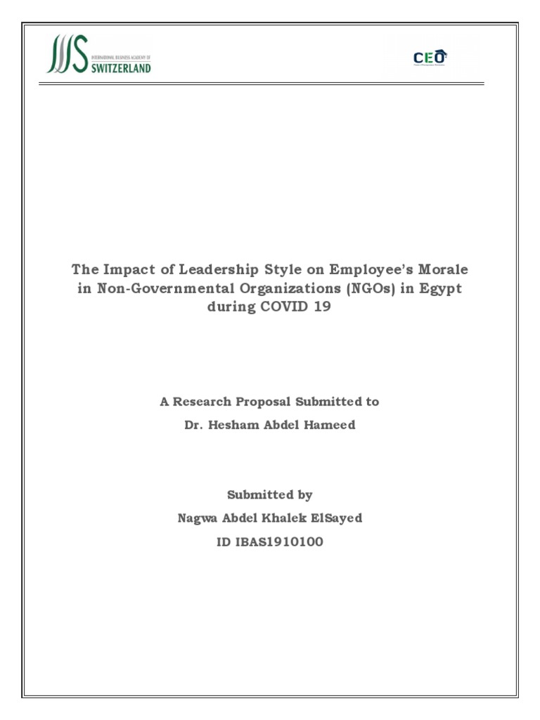 The Impact of Leadership Style On Employee Morale | PDF | Leadership ...