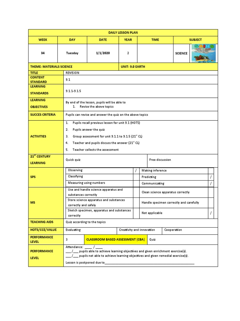 RPH34 SN T2 Eng | PDF | Lesson Plan | Teachers