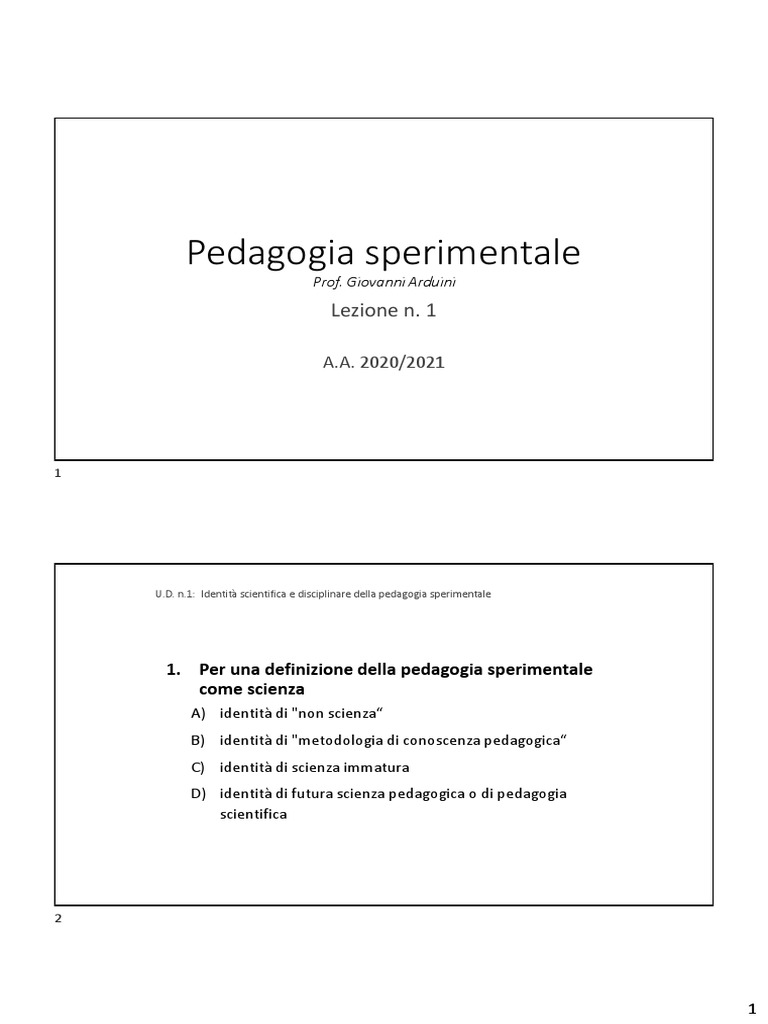 Lezione 01 | PDF