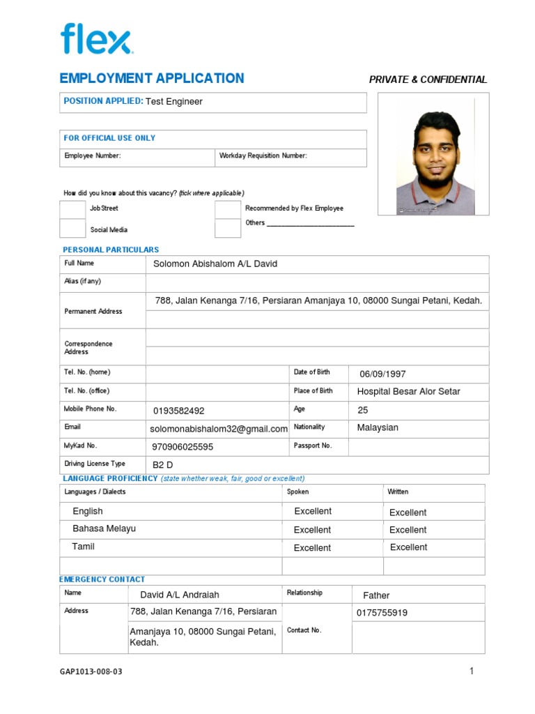 IDL Application Form | Download Free PDF | Employment | Background Check