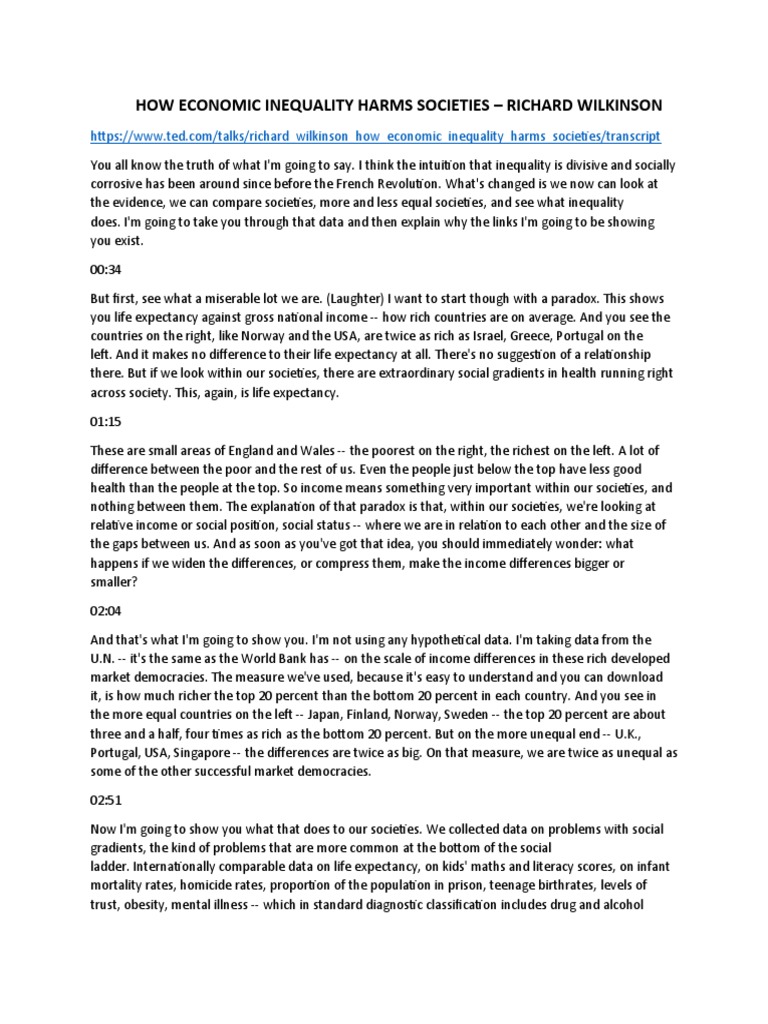 How Economic - Transcript | PDF | Economic Inequality | Discrimination ...