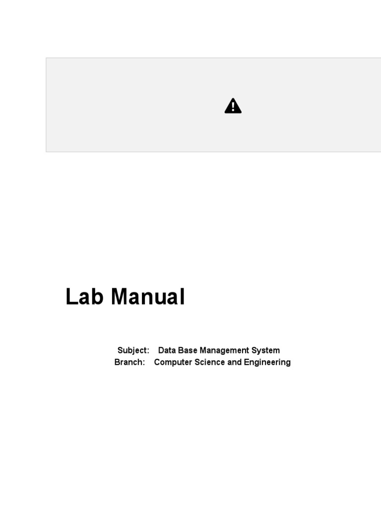 CS503 DBMS Labmanual | Download Free PDF | Sql | Data Type