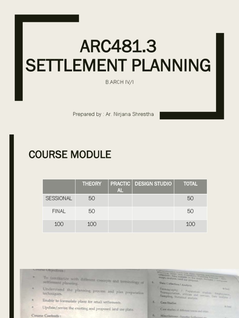 Human Settlement Planning Overview | PDF | City | Urban Planning