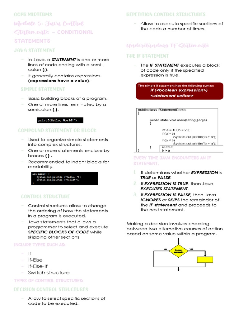 Oopr Midterms Pdf Control Flow Class Computer Programming 