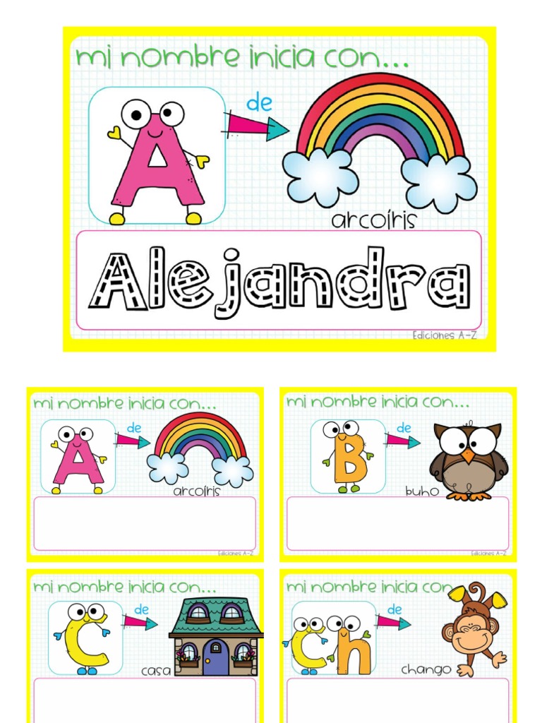 Mi Nombre Empieza Con La Letra... | PDF