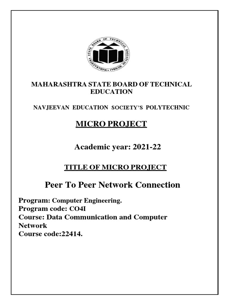 DCC Micro Project | Download Free PDF | Peer To Peer | Computer Network