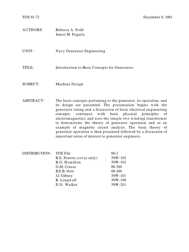 Basic Concept of Generators | PDF | Ac Power | Electric Power